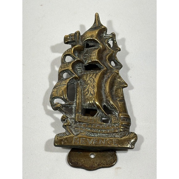 Wall Decor | Antique Brass Hms Revenge Ship Door Knocker Nautical ...